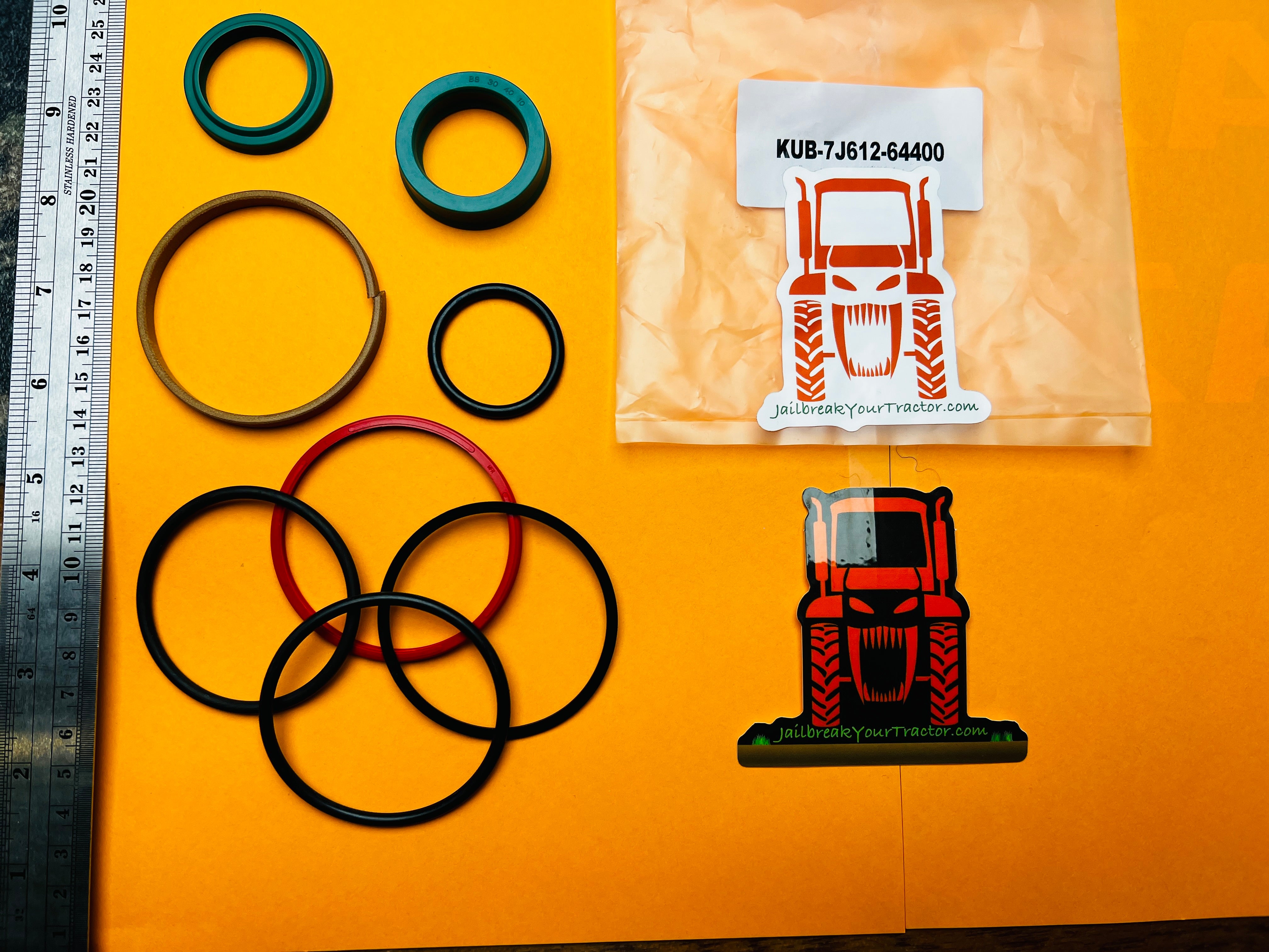 *Hydraulic Cylinder Rebuild Seal Kit Fits Kubota 7J612-64400 fits 7J61 ...